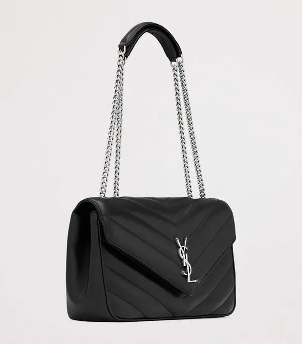Saint Laurent Mini Matelassé Loulou Shoulder Bag - Black