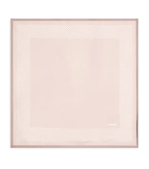 TOM FORD Mulberry Silk Pocket Square - Pink