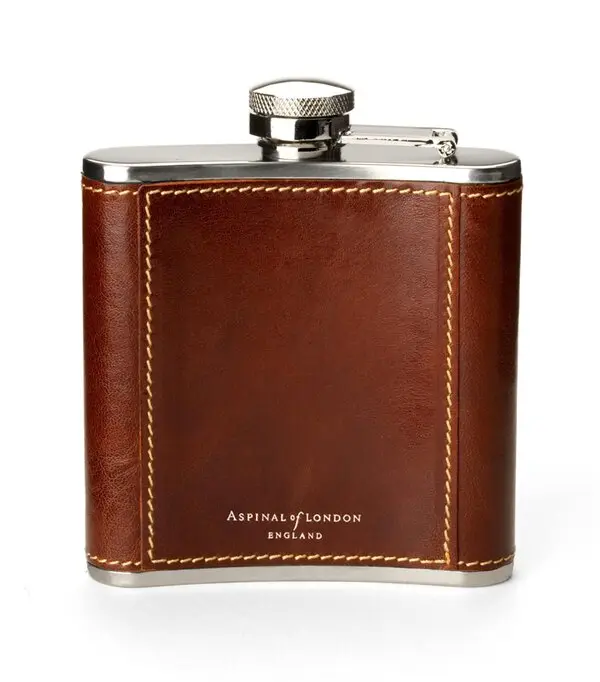 ASPINAL OF LONDON Classic 5oz Leather Hip Flask