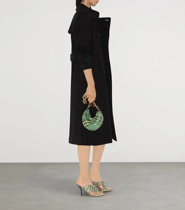 Burberry Long Kensington Heritage Trench Coat - Black