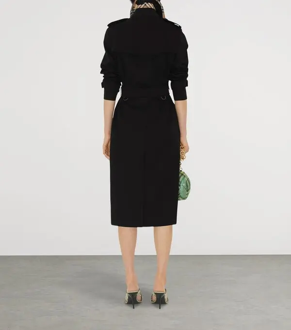Burberry Long Kensington Heritage Trench Coat - Black