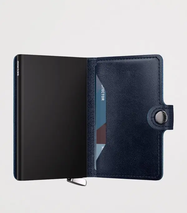 SECRID Basco Leather Miniwallet - Blue