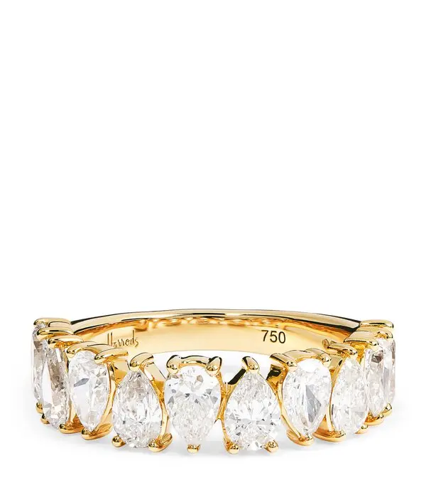 Harrods Diamond And Yellow Eternity Ring - Gold