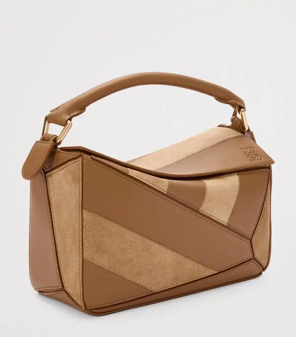 Loewe Small Leather Puzzle Edge Top-handle Bag - Brown