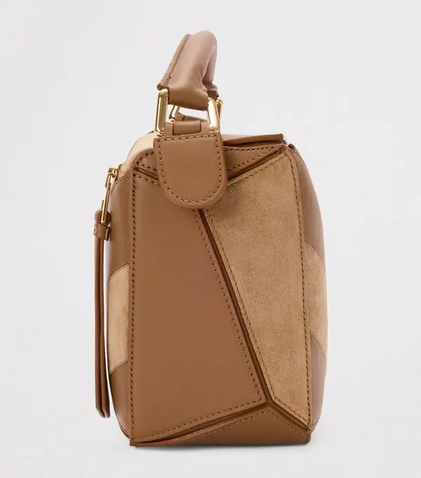 Loewe Small Leather Puzzle Edge Top-handle Bag - Brown