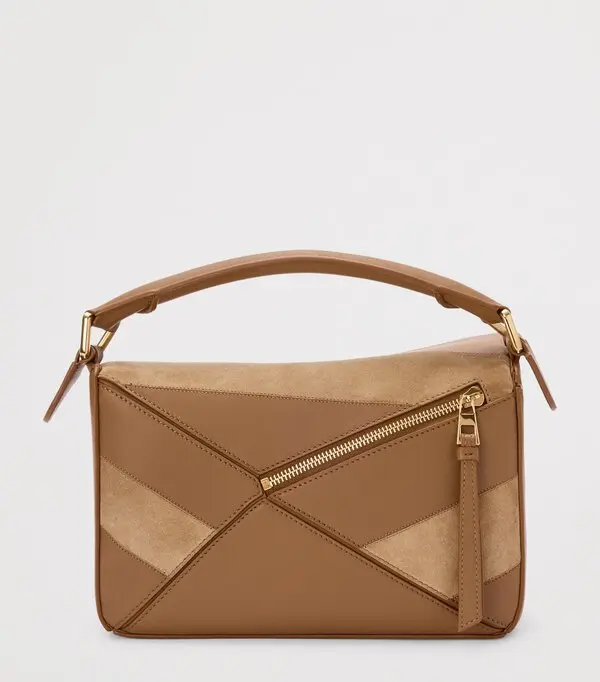 Loewe Small Leather Puzzle Edge Top-handle Bag - Brown
