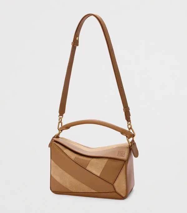Loewe Small Leather Puzzle Edge Top-handle Bag - Brown