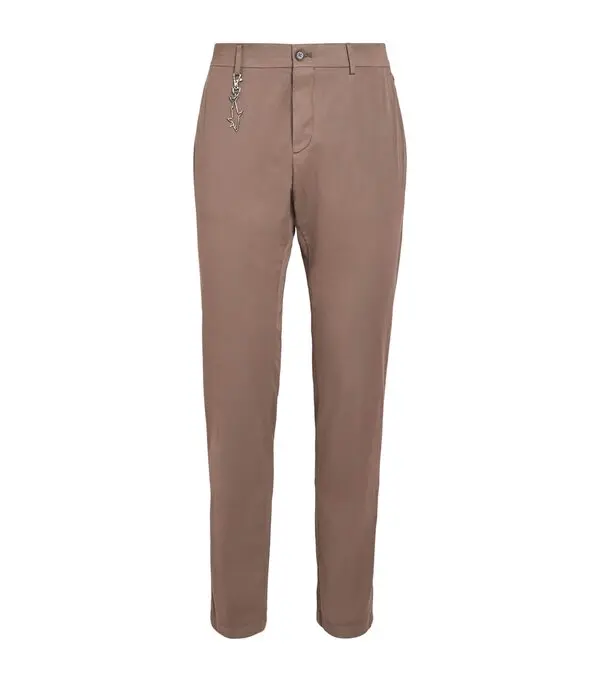 Paul & Shark Cotton-silk Blend Straight Chinos - Brown
