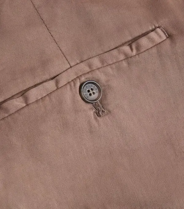 Paul & Shark Cotton-silk Blend Straight Chinos - Brown