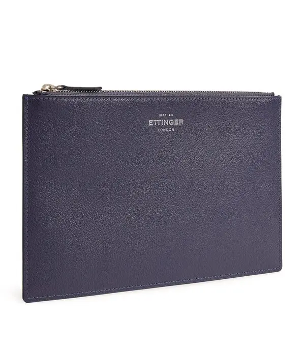 ETTINGER Leather Capra Travel Pouch - Blue