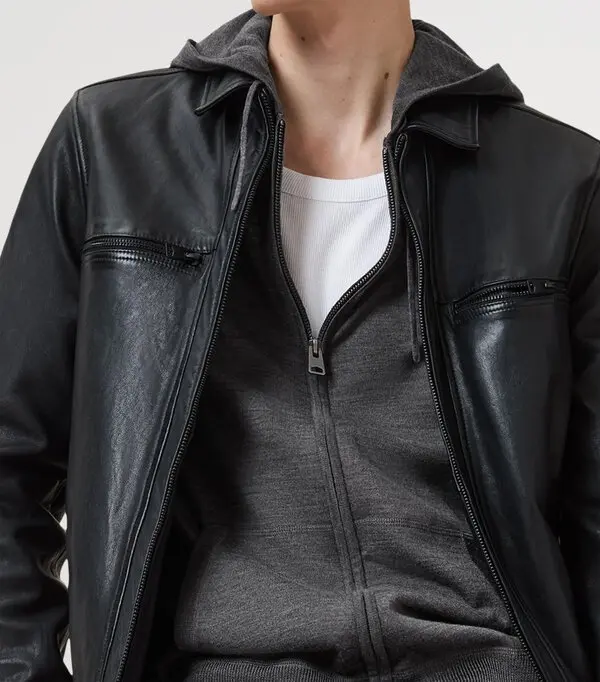 ALLSAINTS Merino Wool Mode Hoodie