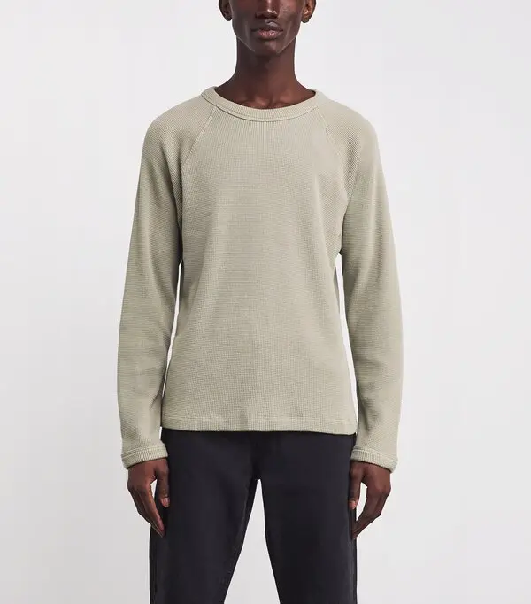 AGOLDE Cotton-blend Payson Waffle T-shirt - Grey