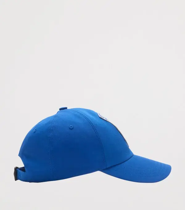 Burberry Cotton Gabardine Thistle Shield Cap - Blue