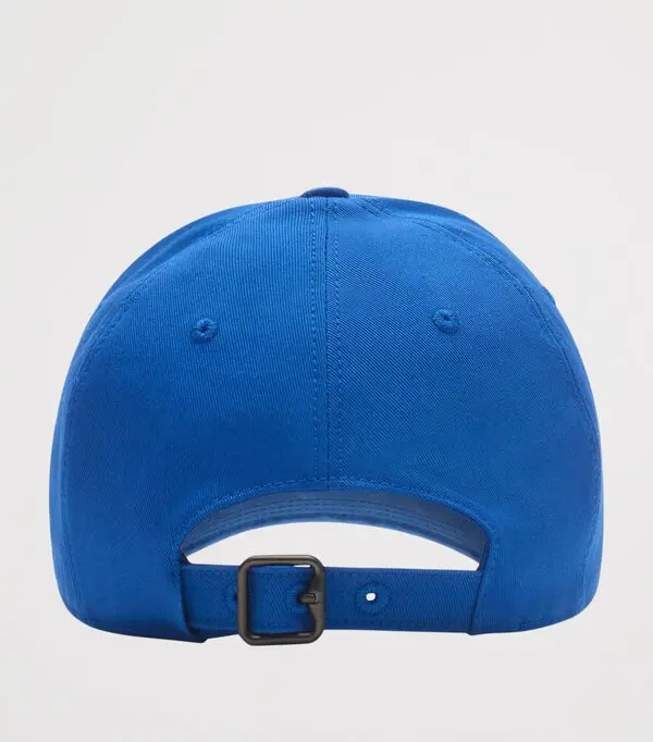 Burberry Cotton Gabardine Thistle Shield Cap - Blue
