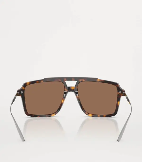 Dolce & Gabbana Acetate Aviator Sunglasses - Brown
