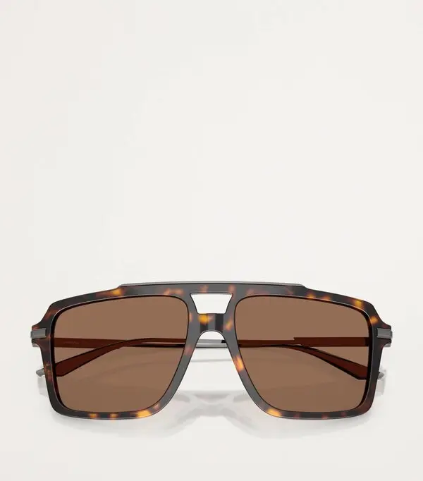 Dolce & Gabbana Acetate Aviator Sunglasses - Brown