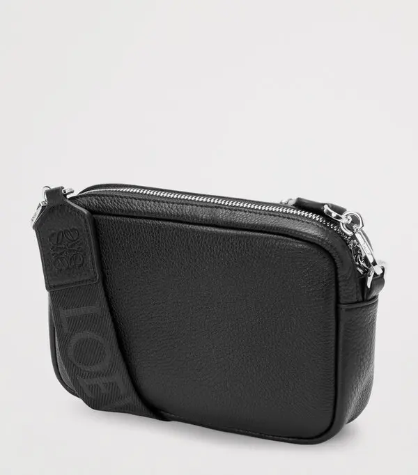 Loewe Small Pebble Leather Messenger Bag - Black