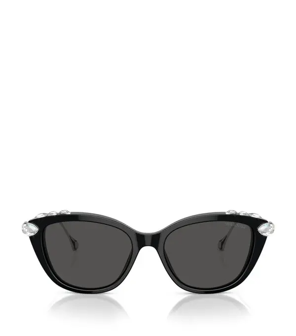 SWAROVSKI Sk6010 Embellished Sunglasses - Black