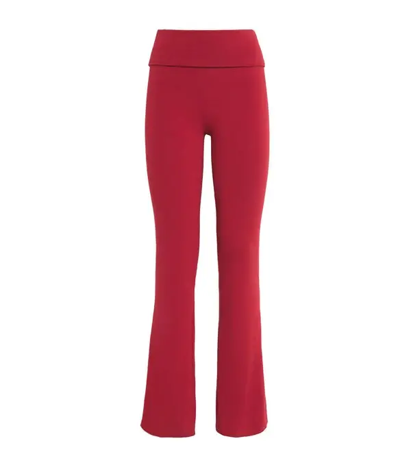 SKIMS Cotton-blend Jersey Foldover Trousers - Red