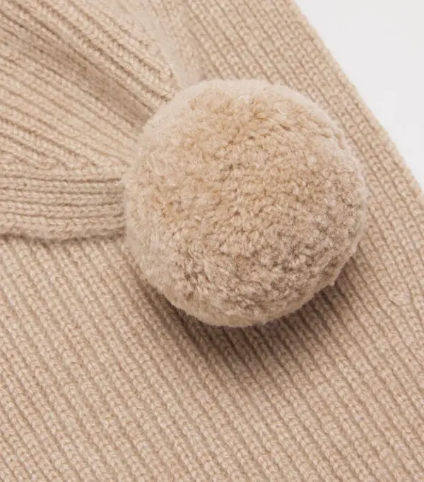 Harrods Cashmere Pom-pom Scarf