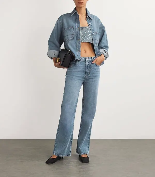 FRAME The Pixie Arrow Bootcut Jeans - Navy