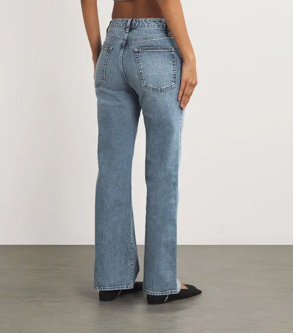 FRAME The Pixie Arrow Bootcut Jeans - Navy