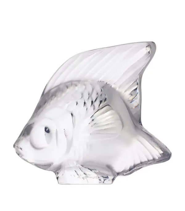 Lalique Crystal Fish Sculpture - Clear