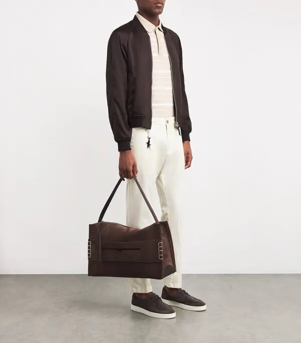 Paul & Shark Stretch Slim-fit Chinos With Shark Charm - Ivory