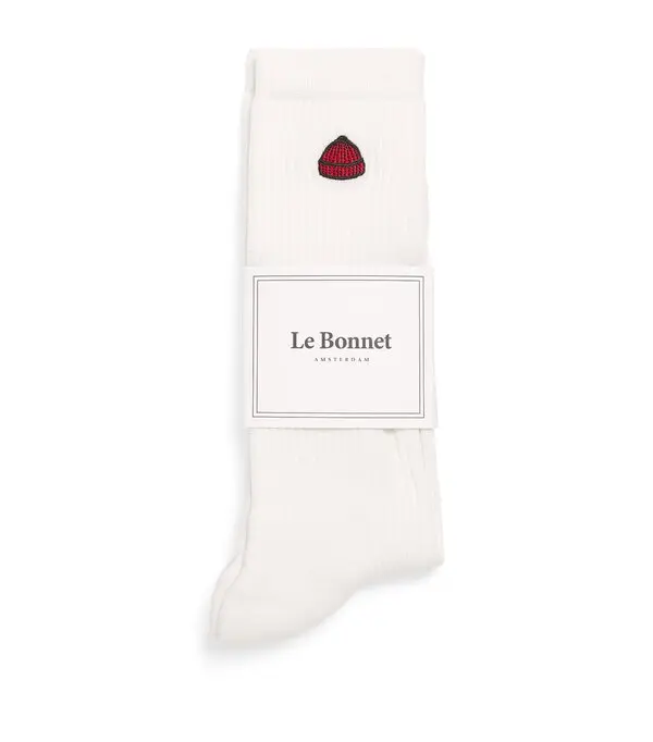 LE BONNET Cotton-blend Socks - Ivory
