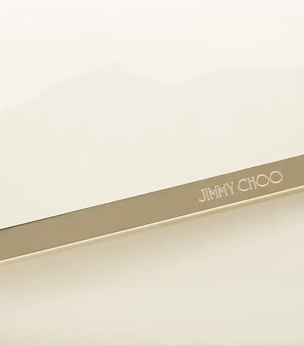 JIMMY CHOO Leather Emmie Clutch - White