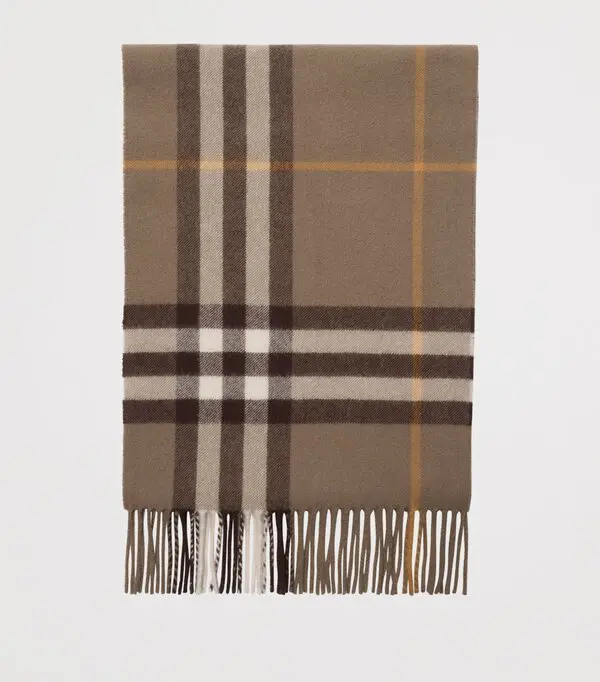 Burberry Cashmere Check Scarf - Brown