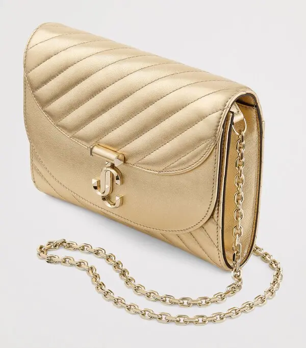 JIMMY CHOO Leather Curve Clutch Bag
