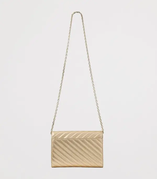 JIMMY CHOO Leather Curve Clutch Bag