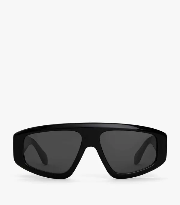 Alaïa Acetate Aviator Mask Sunglasses - Black
