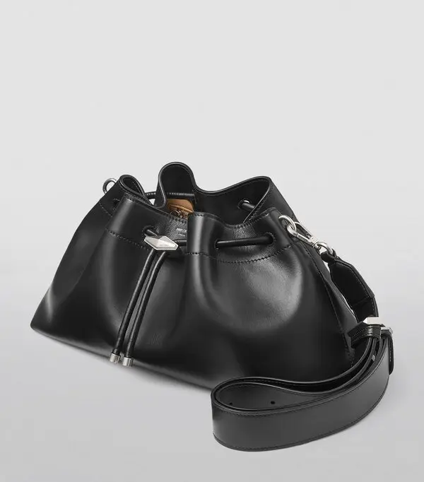 JIMMY CHOO Medium Leather Cinch Bucket Bag