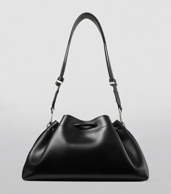 JIMMY CHOO Medium Leather Cinch Bucket Bag