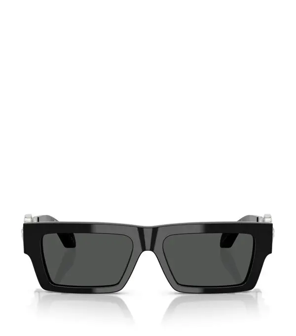 Versace Acetate Rectangle Sunglasses - Black