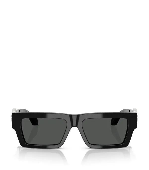 Versace Acetate Rectangle Sunglasses - Black
