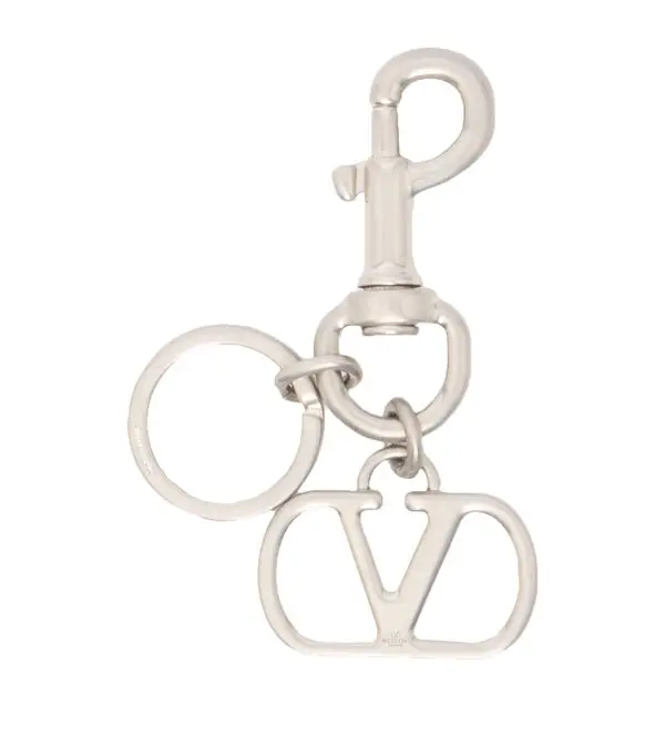 Valentino Garavani Vlogo Signature Keyring - Silver