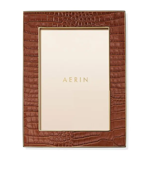Aerin Leather Classic Photo Frame - Brown