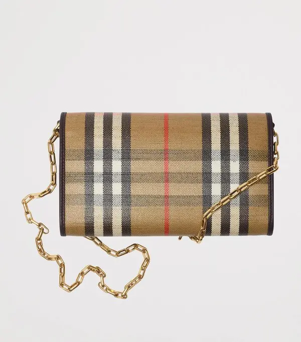 Burberry Check Chain Wallet