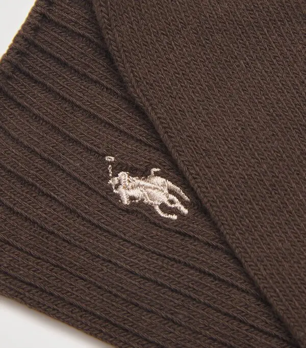 Polo Ralph Lauren Cotton-blend Crew Socks - Brown
