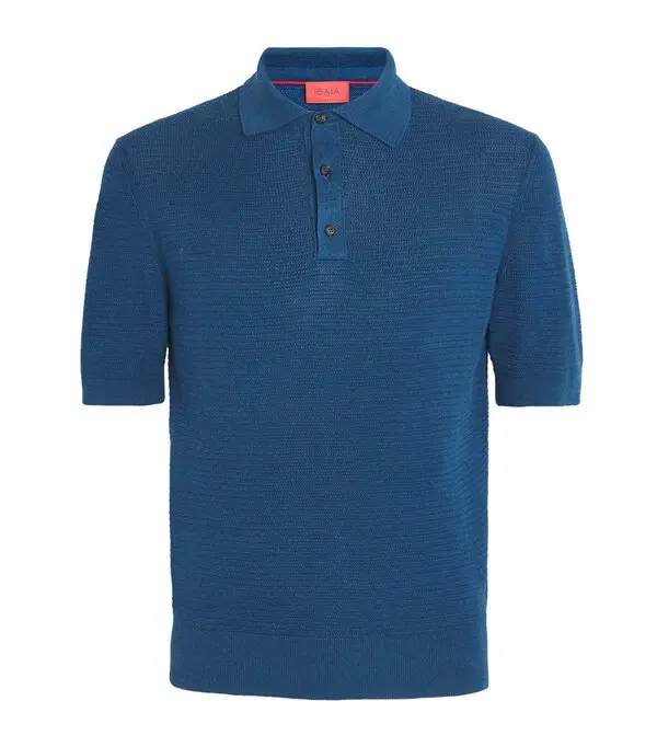 Isaia Silk-linen Polo Shirt
