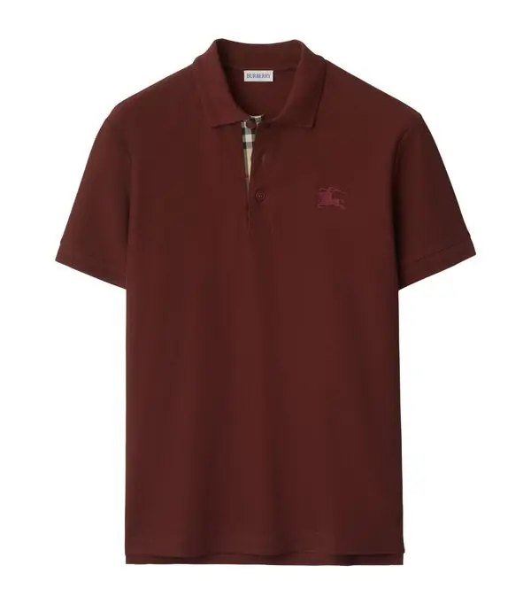 Burberry Piqué Cotton Polo Shirt - Burgundy