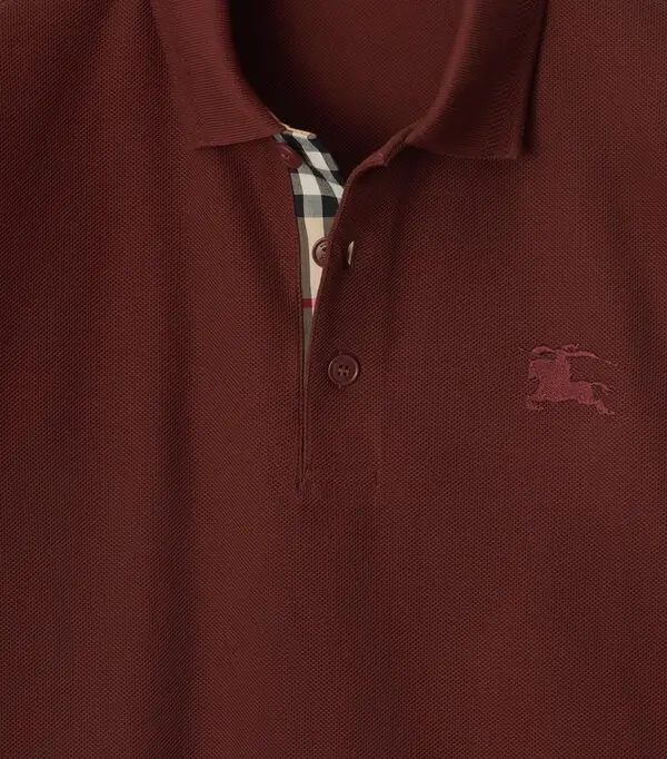 Burberry Piqué Cotton Polo Shirt - Burgundy