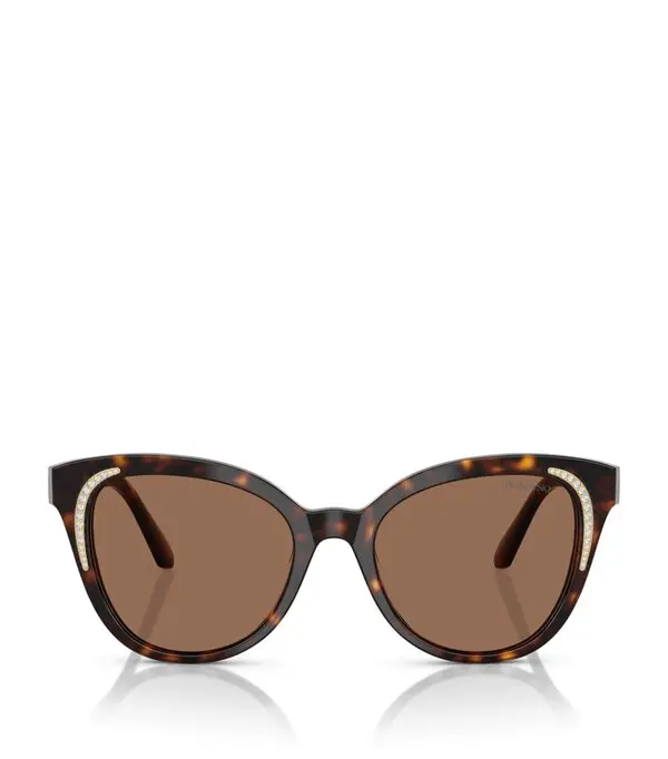 SWAROVSKI Acetate Sk6031 Sunglasses - Brown