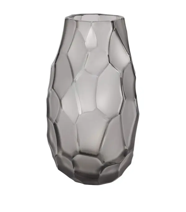 Lalique Small Crystal Silex Vase - Grey
