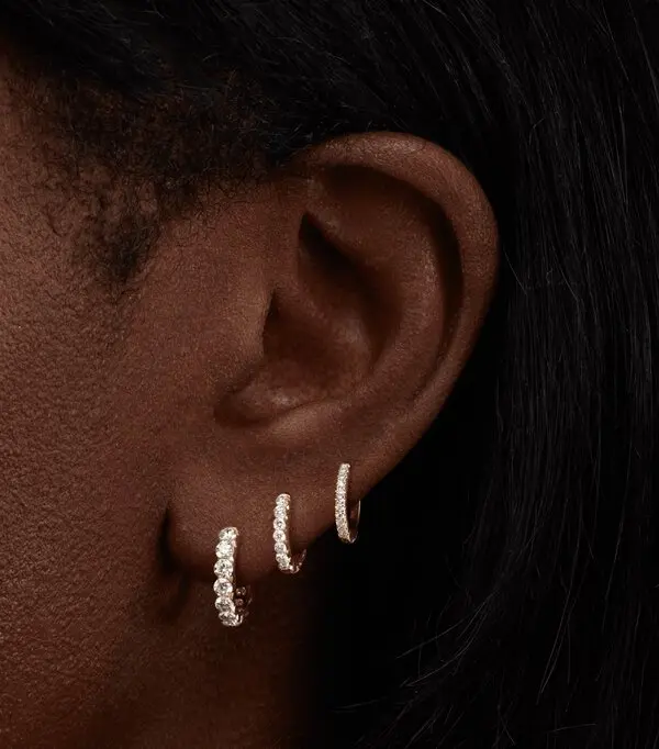 MARIA TASH Diamond Eternity Single Hoop Earring - Gold