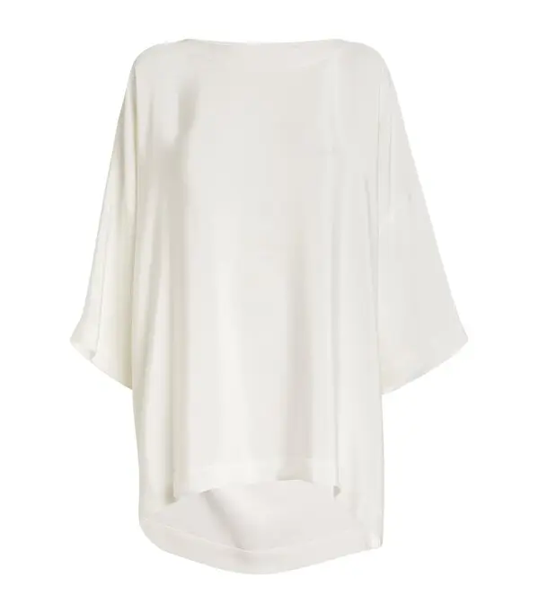 Eskandar Silk Boat-neck Tunic