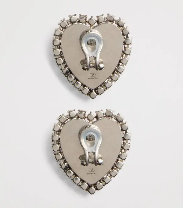 Valentino Garavani Crystal Coeur Hyperbole Clip-on Earrings